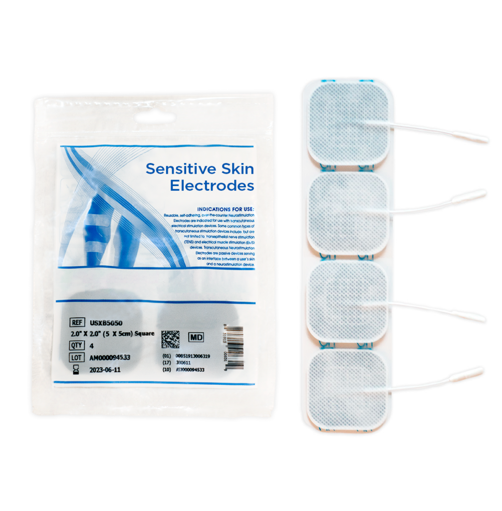 Reusable “Sensitive Skin” Electrodes Single Package (4 count) - H-Wave